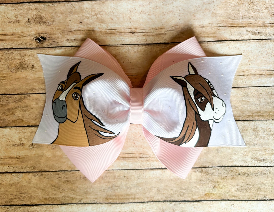 Spirit Riding Free Hand-painted Hair Bow: Spirit and Boomerang. - Etsy