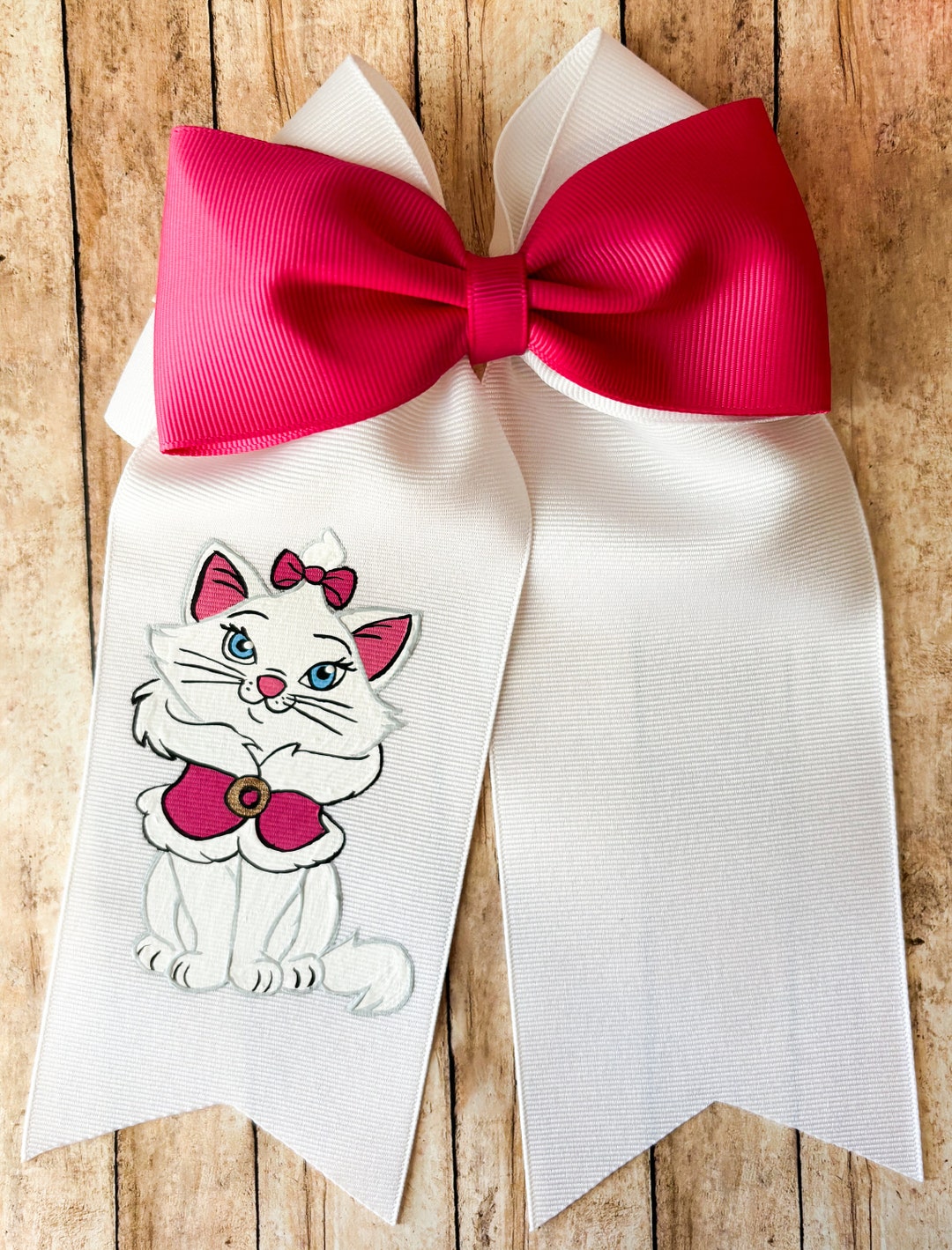 Aristocats Marie Hair Bow, Disney Hand-painted Hair Bow, Aristocats ...