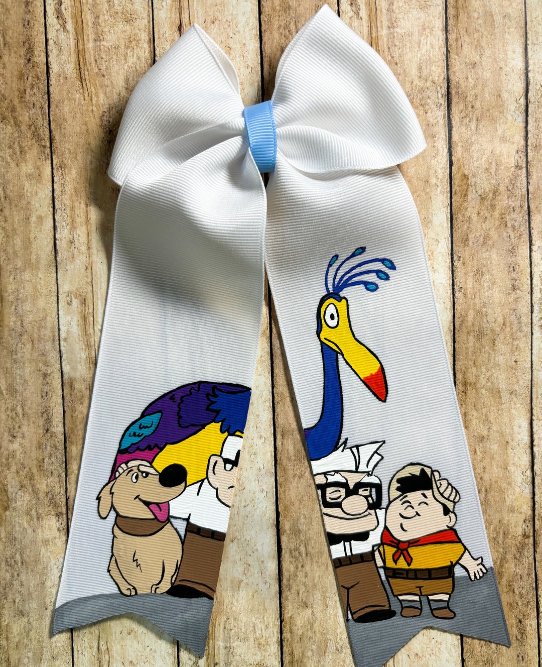 Disneys Kevin, Russell, Carl and Dug From up Hand Painted Hair Bow ...