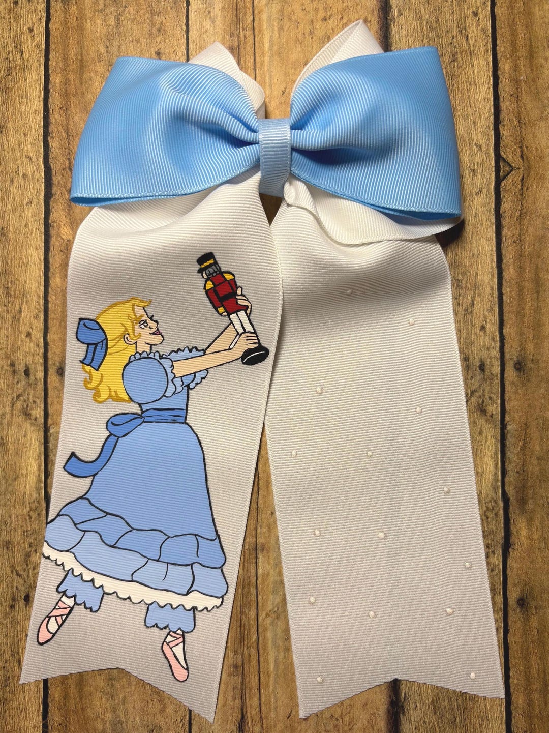 Clara From the Nutcracker Ballet Hand-painted Hair Bow. - Etsy