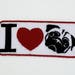 I Love Pug Iron on Embroidered Patches for Pug Lovers, for Clothing ...