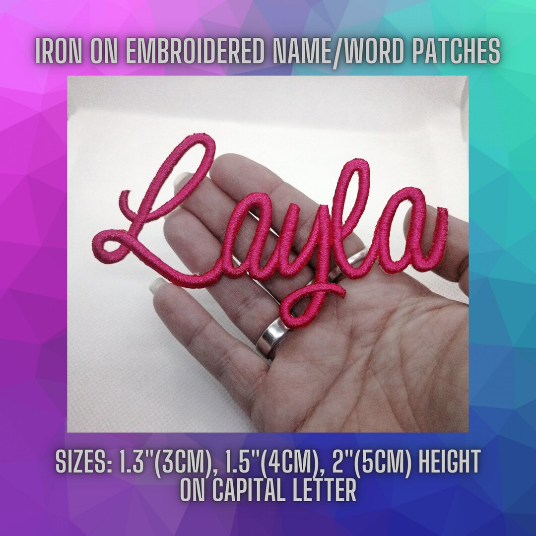 Personalized Iron-on Name Patch: Custom Embroidered Applique - Etsy