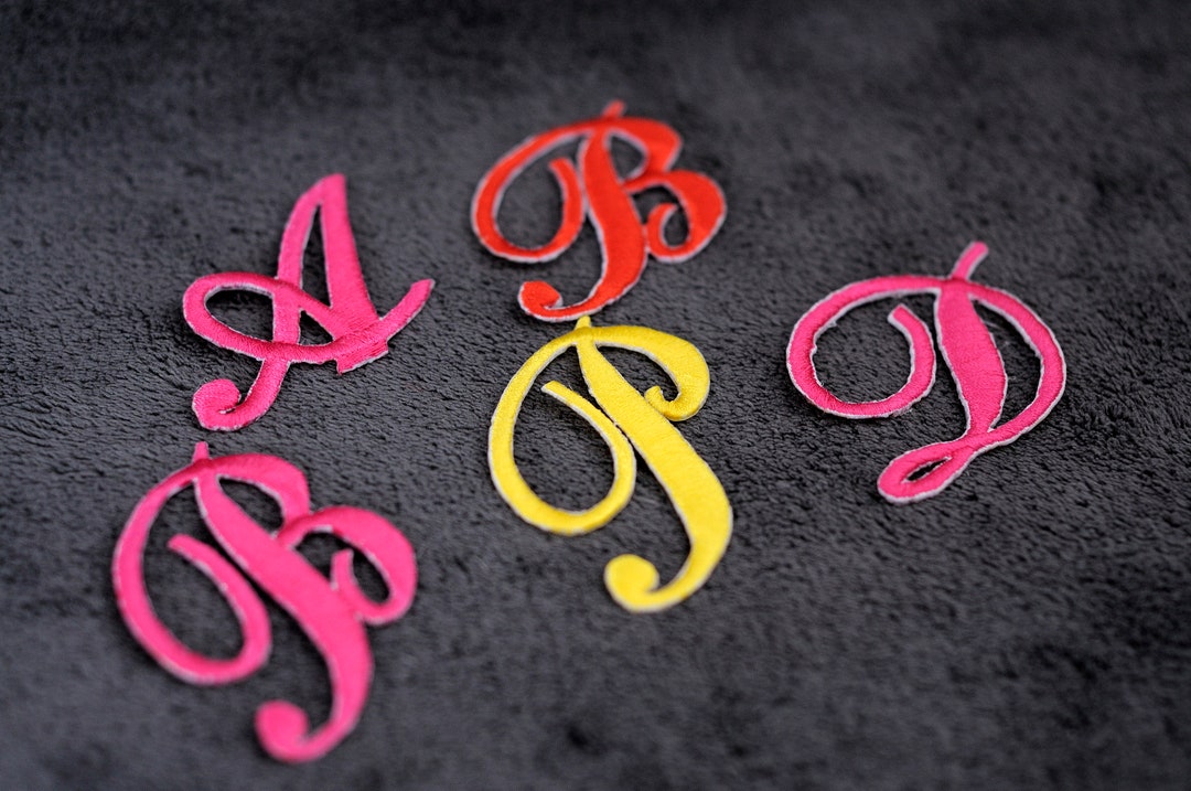 4 Piezas Parches de letras de 2, Hierro bordado en letras, Hierro en ...