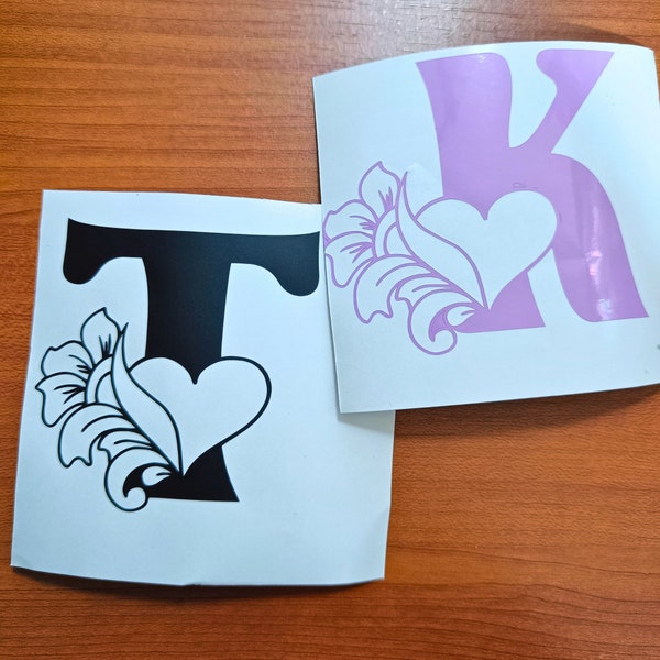 Vinyl Initial Decal - Etsy