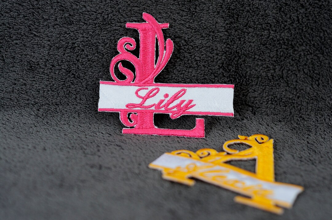 Embroidered Monogram Name Patch, Iron on Embroidered Monogram, Monogram ...
