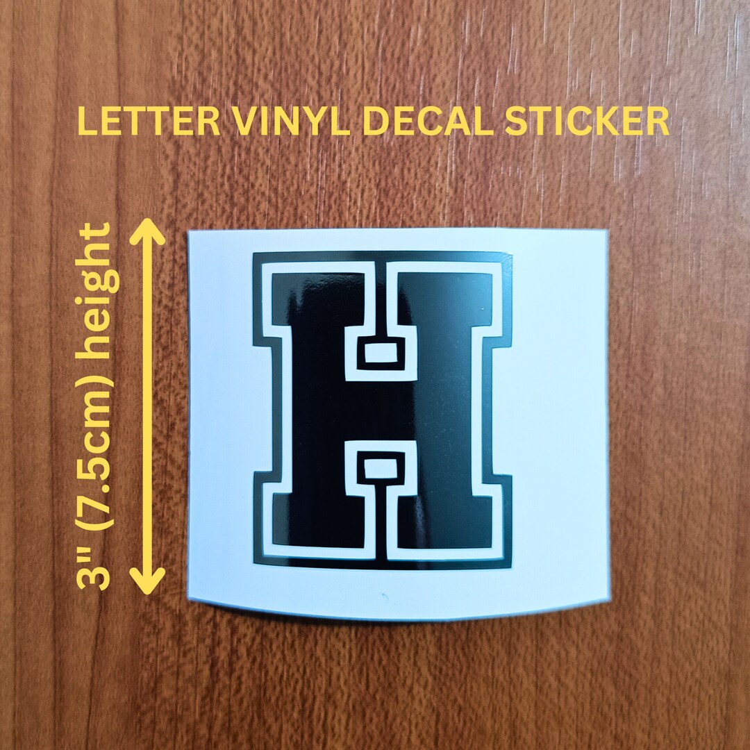 Custom Sports Letters and Numbers Vinyl Decals Stickers, Initial Decal ...