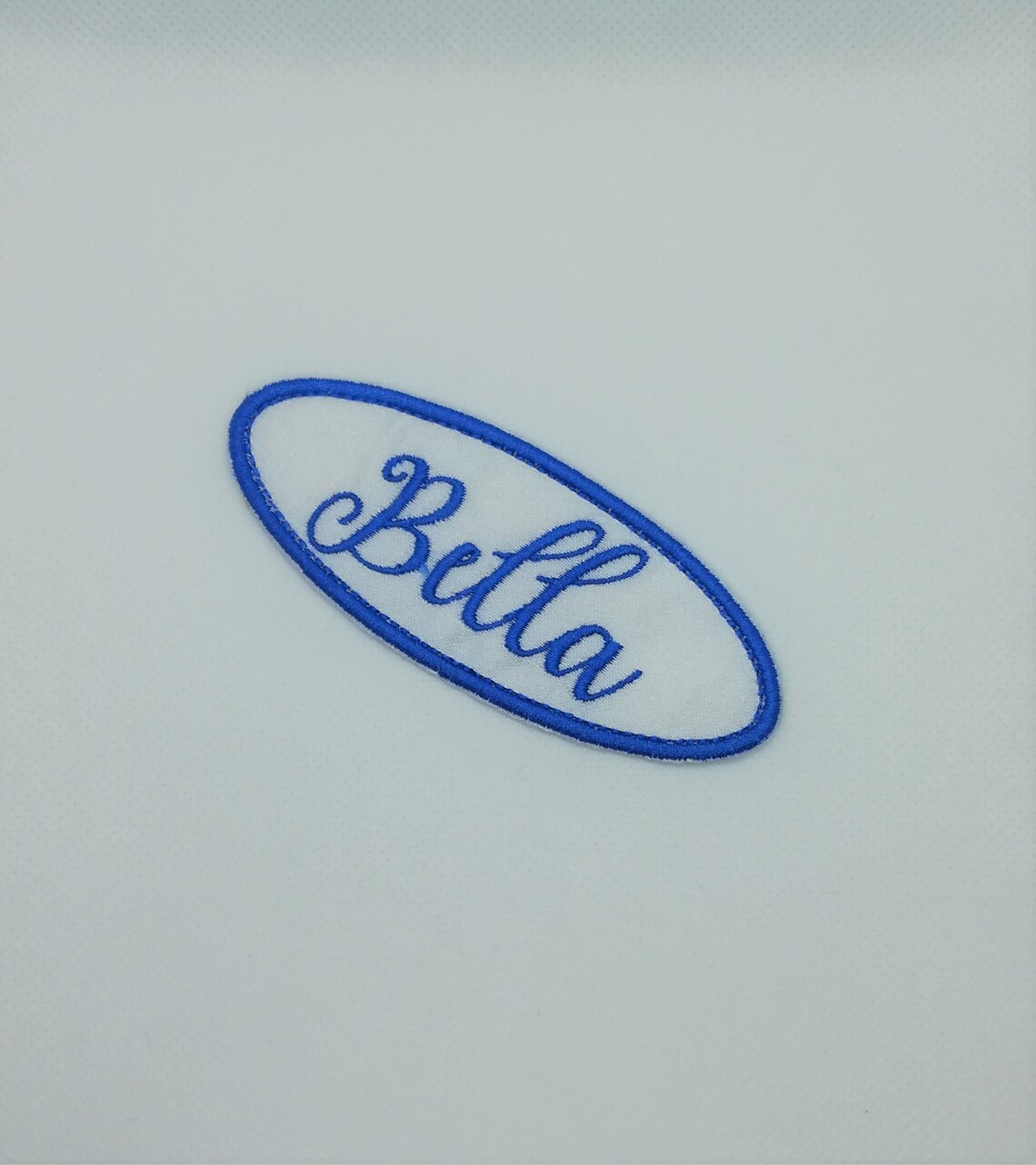 White Iron on Name Patch Custom Embroidered Name Patch White | Etsy