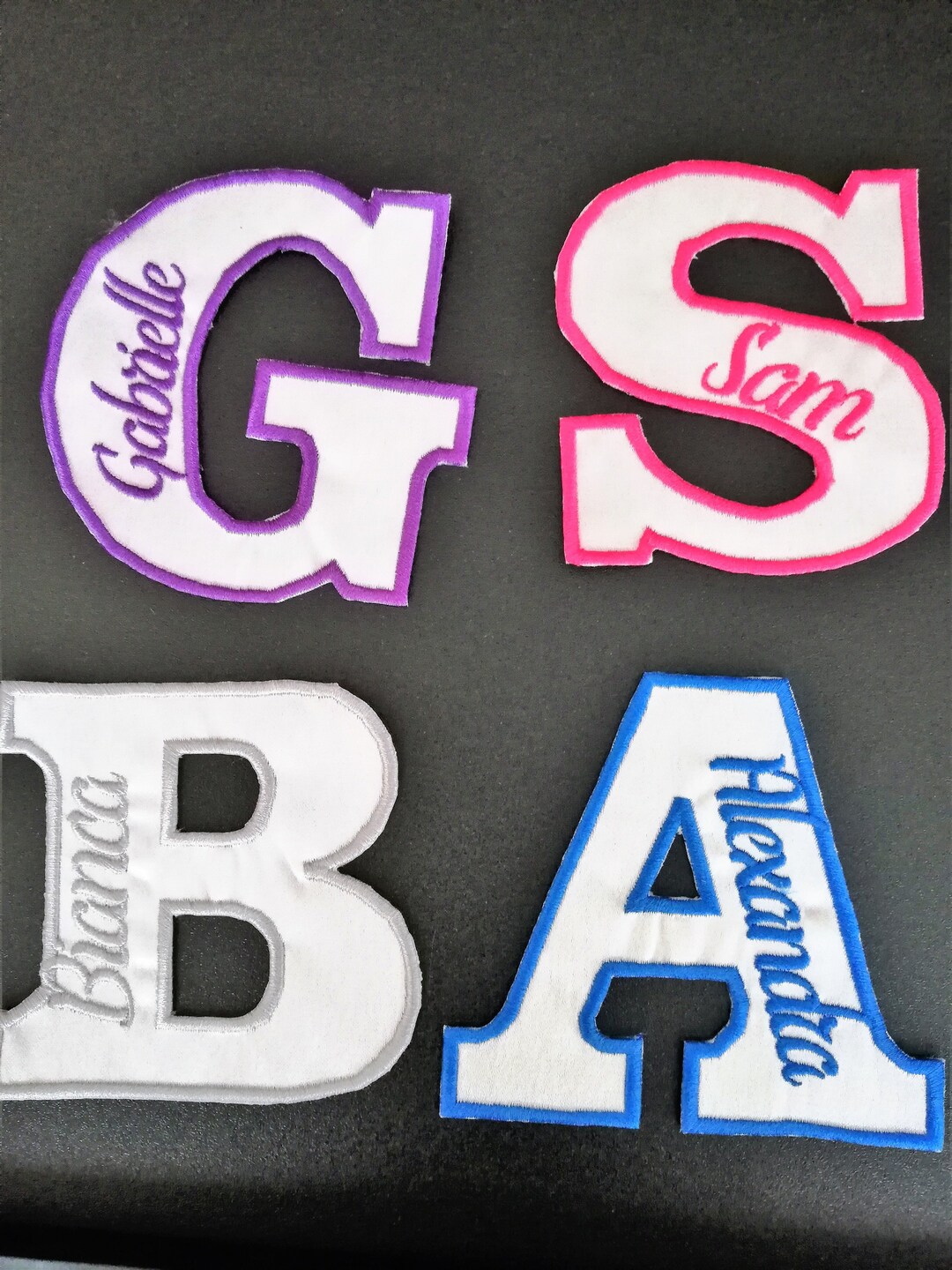 4" Embroidered Letters Patches, Iron on Embroidered Letters Patches ...