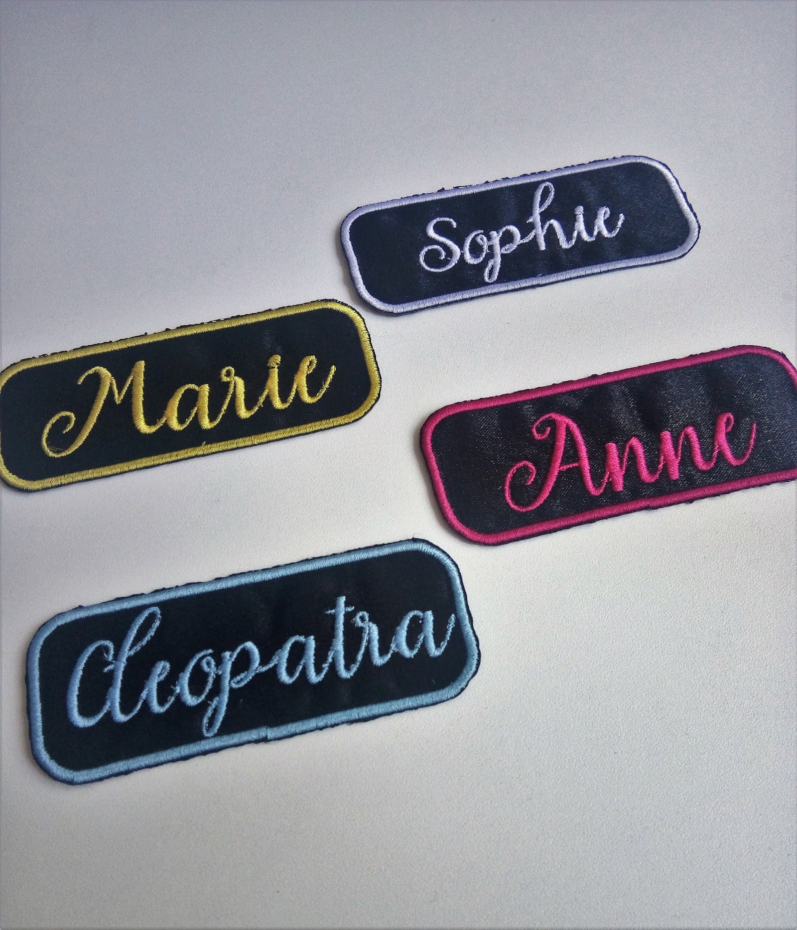 Embroidered Name Tag Black Name Patch Iron on Embroidered - Etsy Australia