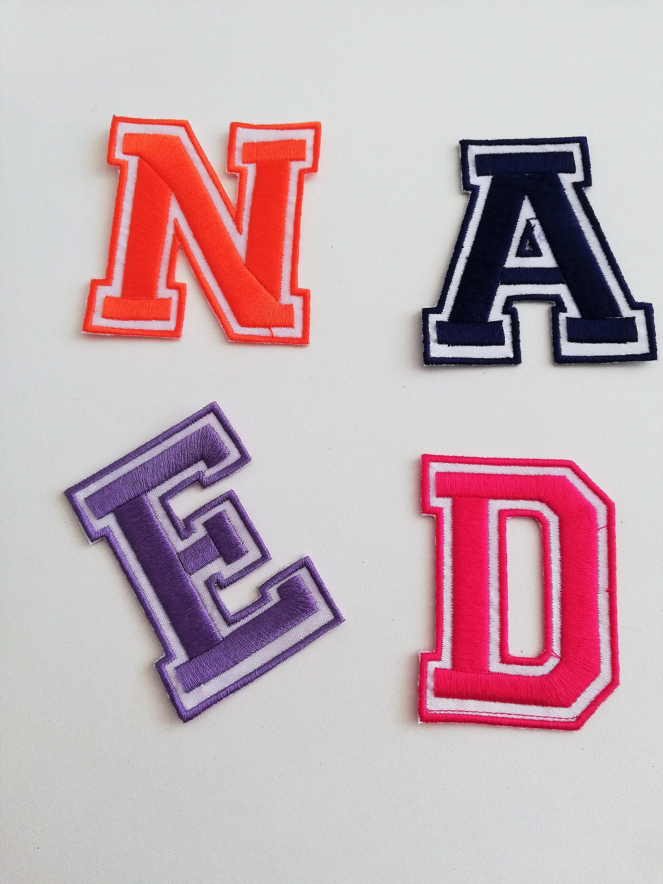 38cm Iron on Embroidered Varsity Letters Patches on | Etsy