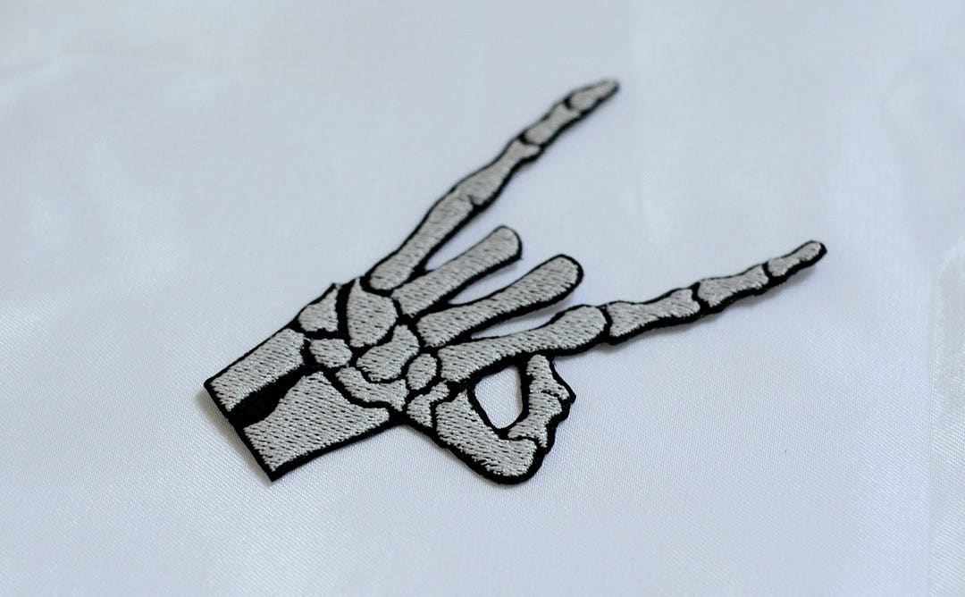 Hand Embroidered Patch, Hand Iron on Patch, Hand Patch, We Rock Patch ...