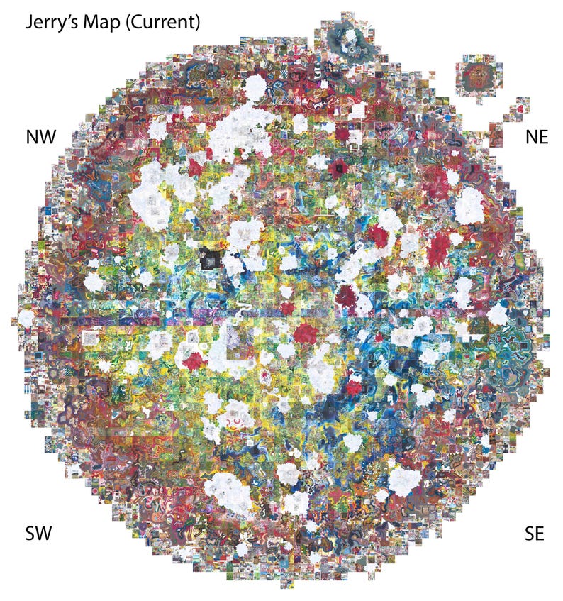 Jerry's Map Original Panel N4/E14 Gen X: Analog Generative Outsider Art ...