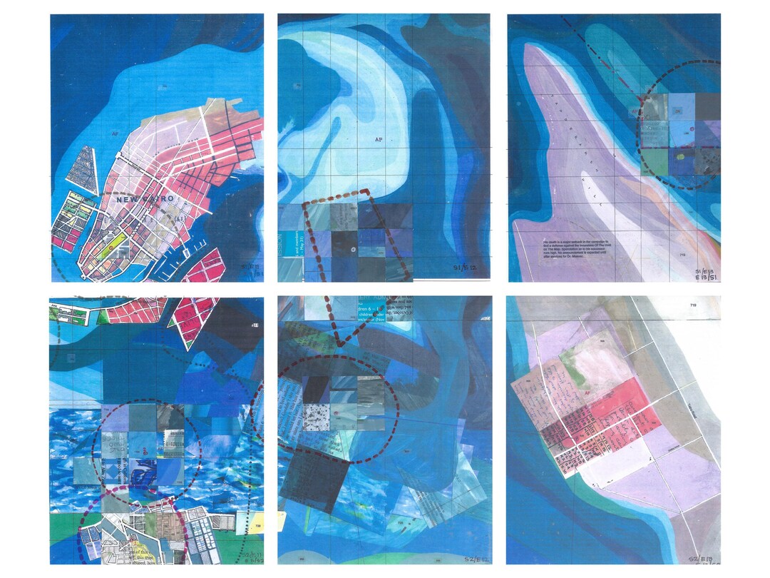 Jerry's Map: Group of 6 Contiguous Panels - South 1&2 / East 11, 12, 13 ...