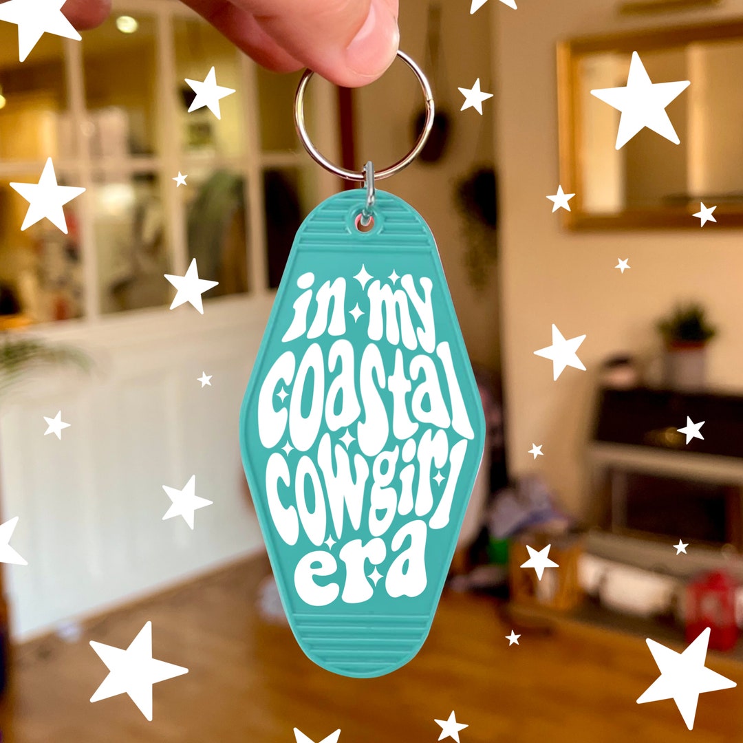 Coastal Cowgirl Keychain | Pink Motel Style Keychains, in My Coastal ...