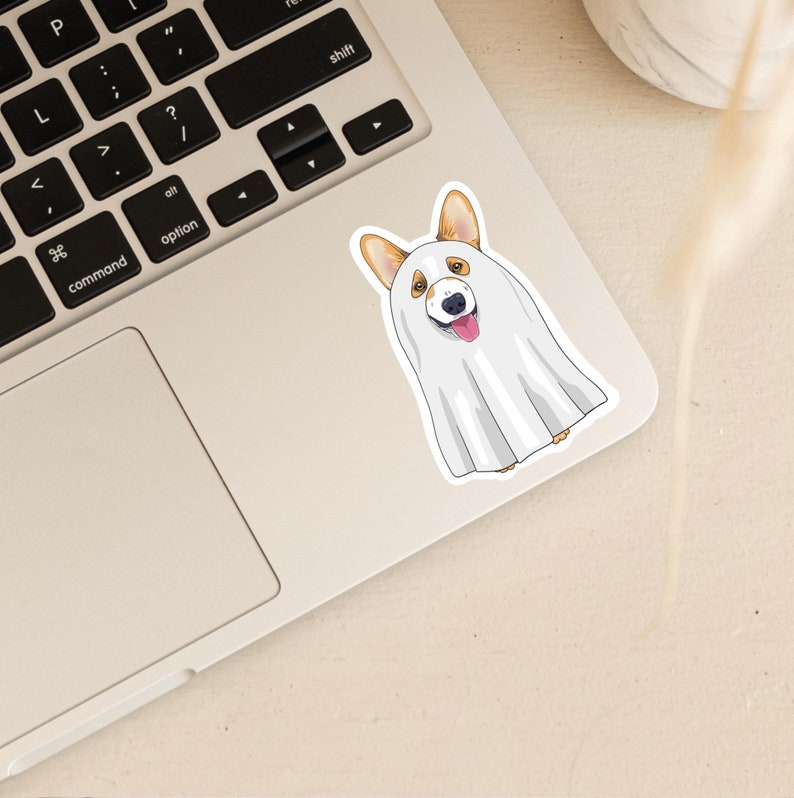 Ghost Corgi | Dog Stickers, Dogs at Halloween, Spooky Dogs, Funny Dogs ...