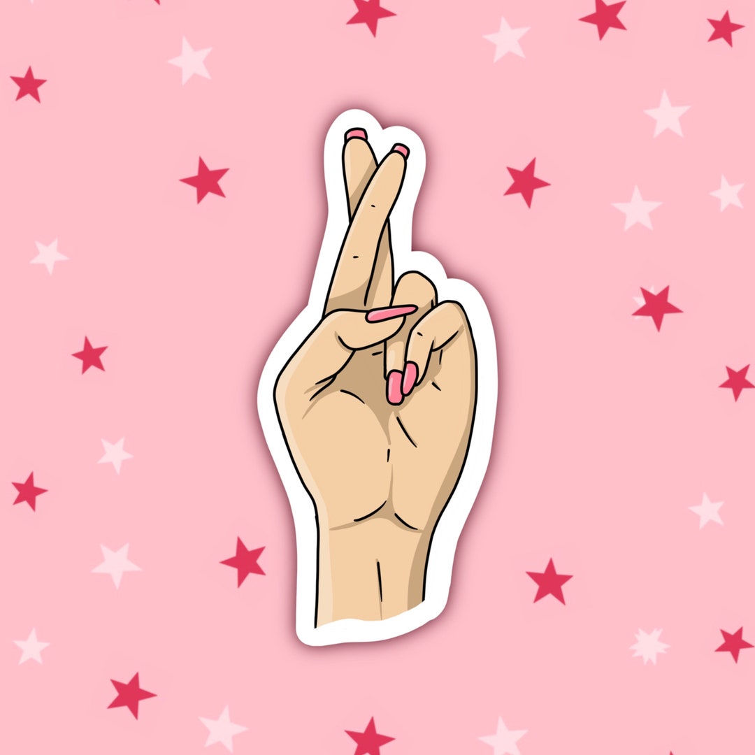 Fingers Crossed | Hope | Motivational Quotes | Motivation Stickers - Etsy