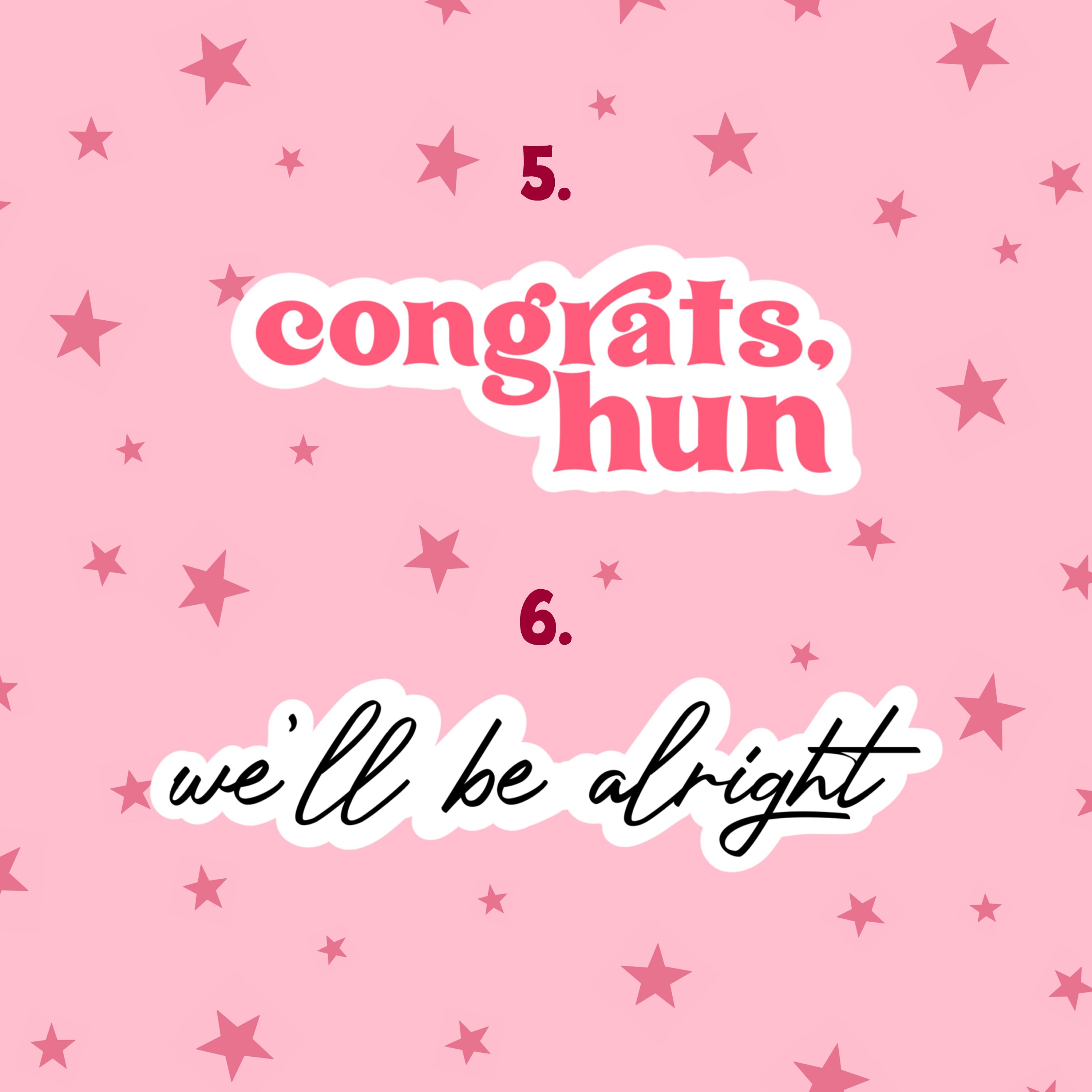 Custom Quote Sticker Song Lyrics Stickers Movie Quote TV | Etsy