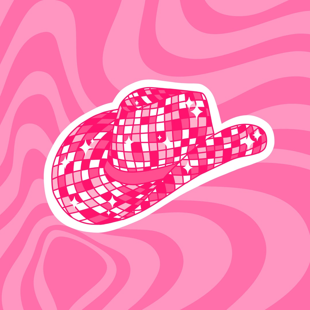 Disco Cowboy Hat Sticker | Cowgirl Vibes Sticker, Cowboy Stickers ...
