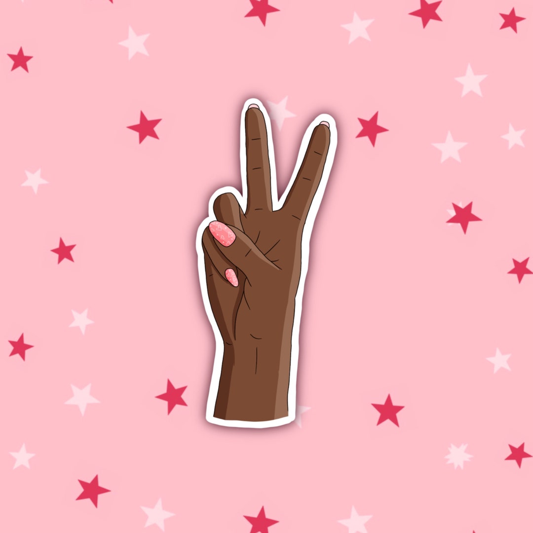 Peace Sign Sticker | Aesthetic Girlie - Etsy