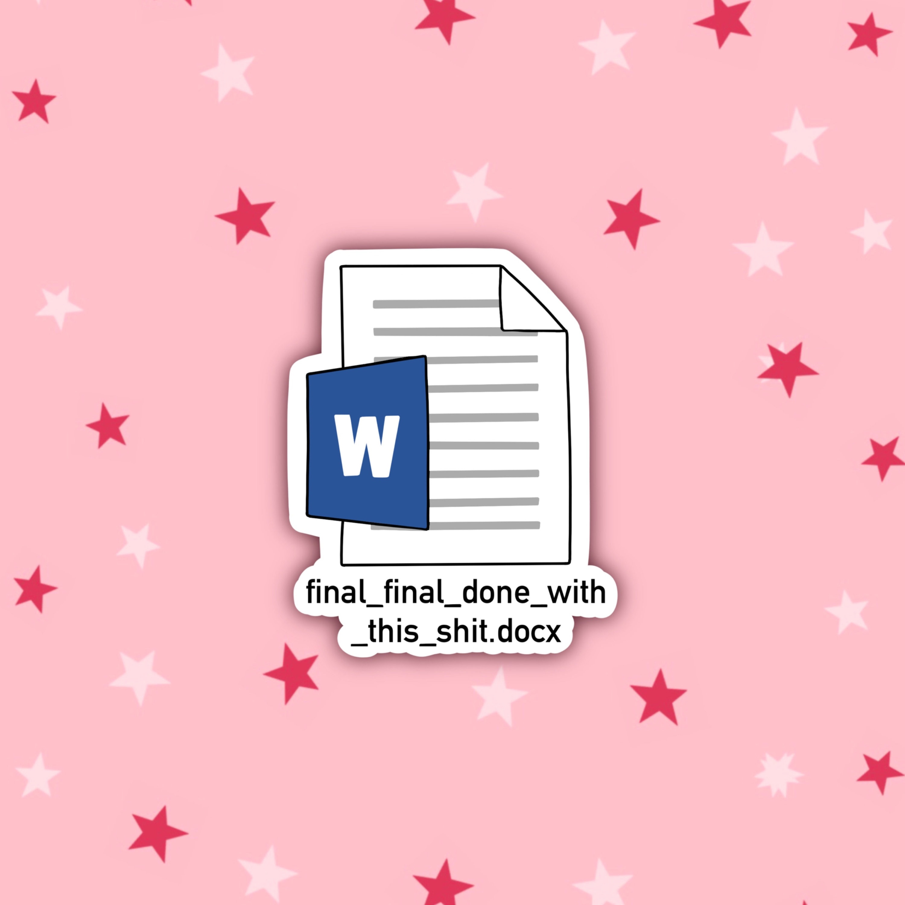 Final Final Final Document Student Life Stickers College - Etsy