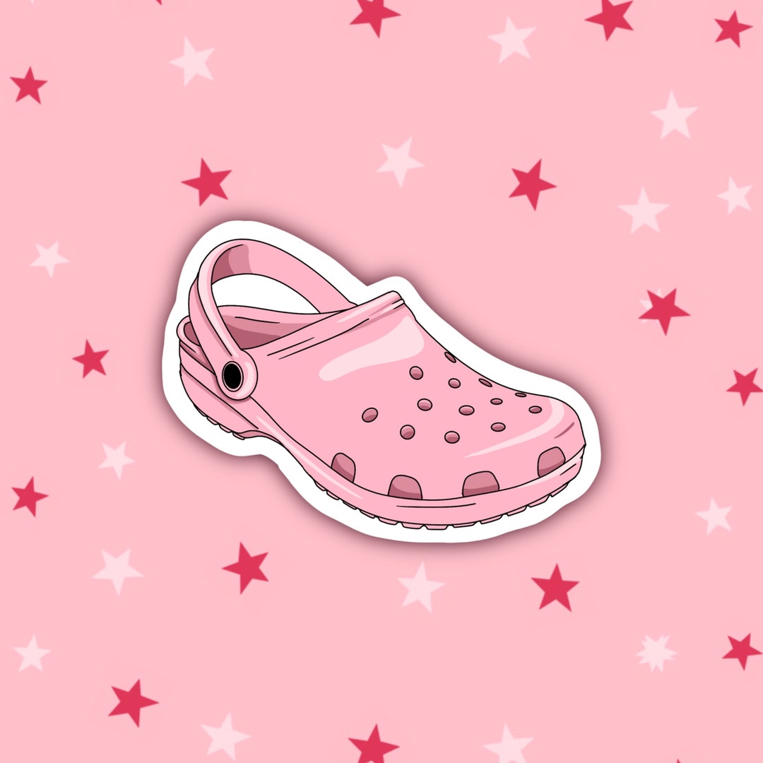 Pink Rubber Shoes | Croc-odile Shoes | Aesthetic Girlie Stickers - Etsy