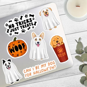 Ghost Corgi | Dog Stickers, Dogs at Halloween, Spooky Dogs, Funny Dogs ...