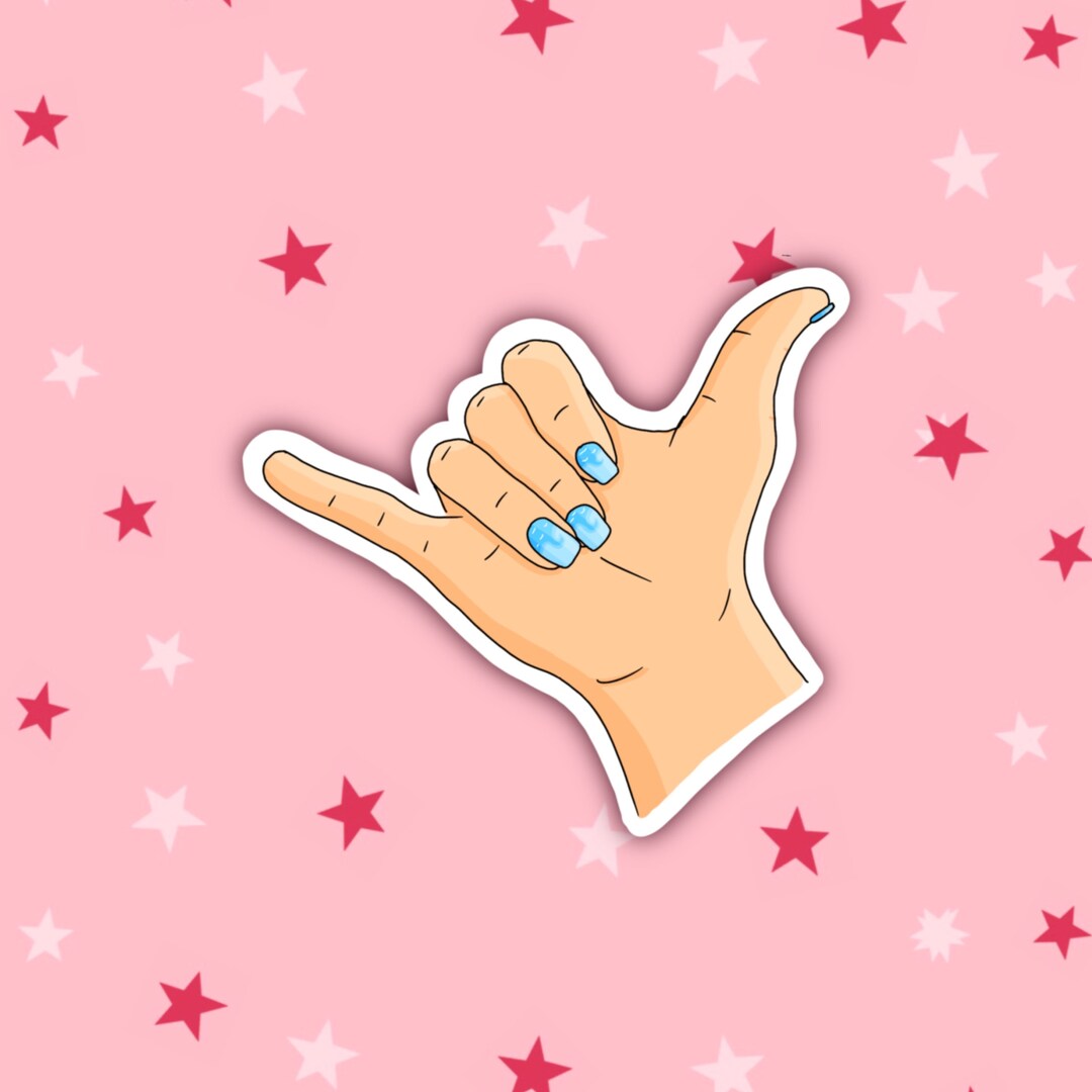 Hang Loose Sticker | Shaka Sticker | Aesthetic Girlie - Etsy