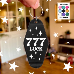 777 Angel Number Keychain | Motel Style Keychains, Manifestation, Angel ...