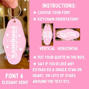 Custom Quote Keychain | Song Lyrics | Movie Quote | TV Show Quote ...