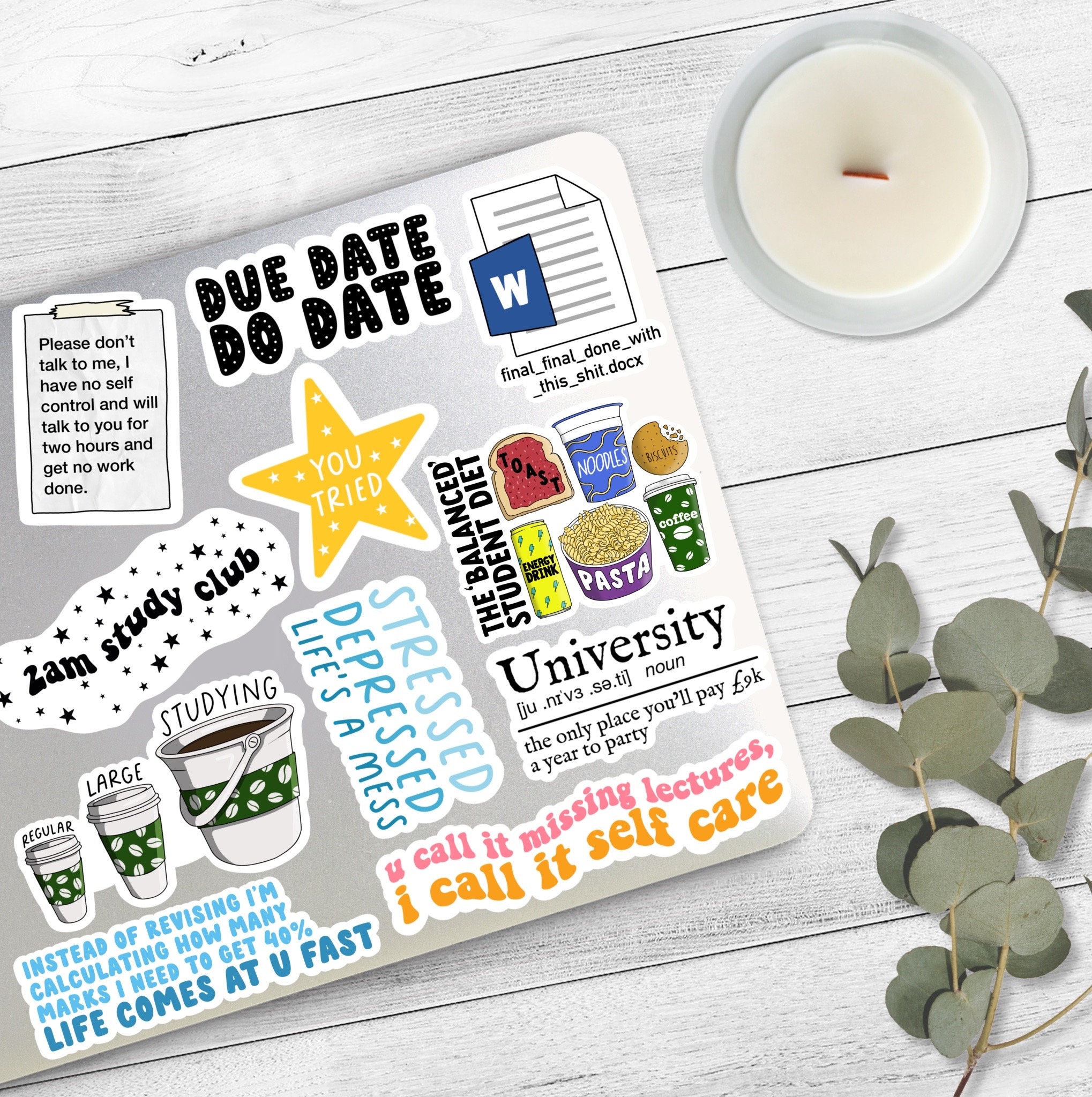 Final Final Final Document Student Life Stickers College - Etsy