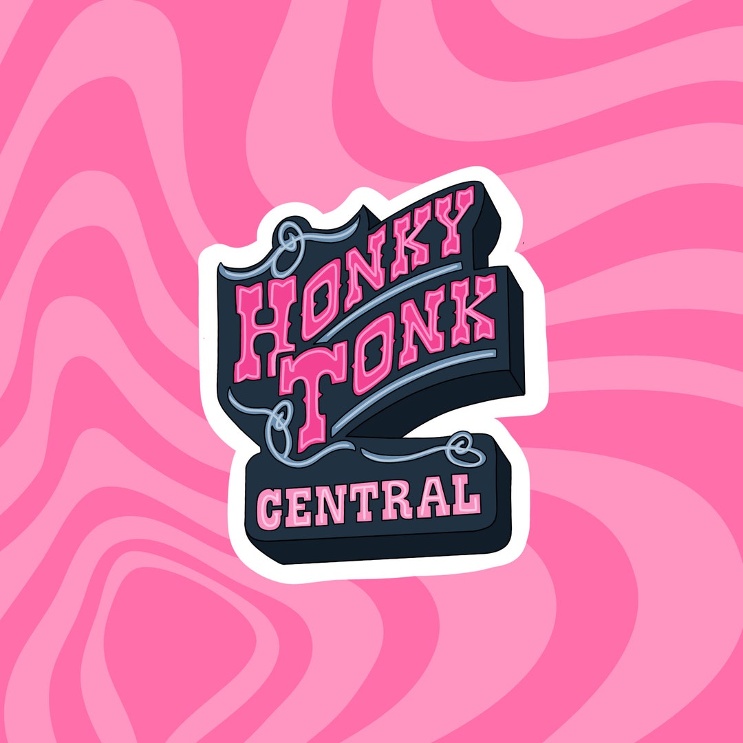 Honky Tonk Neon Sign Sticker | Cowgirl Vibes Sticker, Cowboy Stickers ...