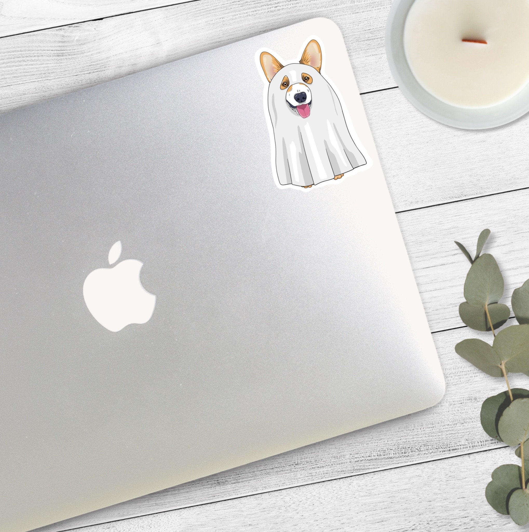 Ghost Corgi | Dog Stickers, Dogs at Halloween, Spooky Dogs, Funny Dogs ...