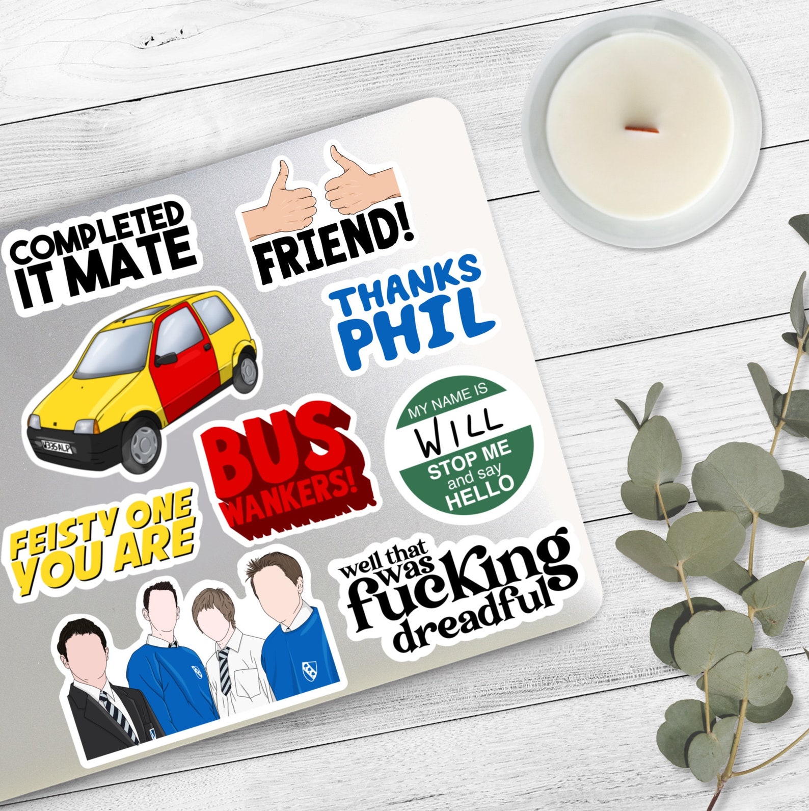 Bus Wankers Jay Inbetweeners Inbetweeners Stickers UK | Etsy