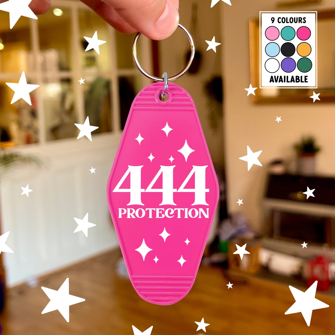 444 Angel Number Keychain | Motel Style Keychains, Manifestation, Angel ...