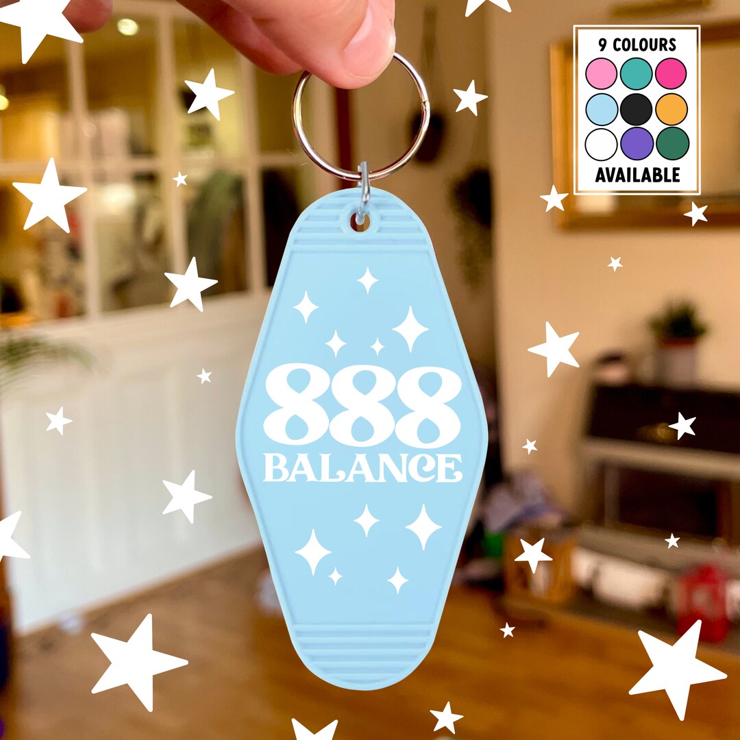 888 Angel Number Keychain | Motel Style Keychains, Manifestation, Angel ...