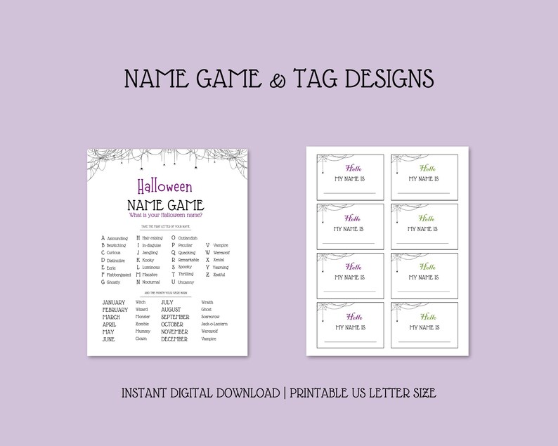 Printable Halloween Games Bundle: Spooky Party Activities (US Letter ...