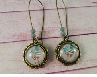 Items similar to Secret message earrings, Meaningful earrings, Dangling ...