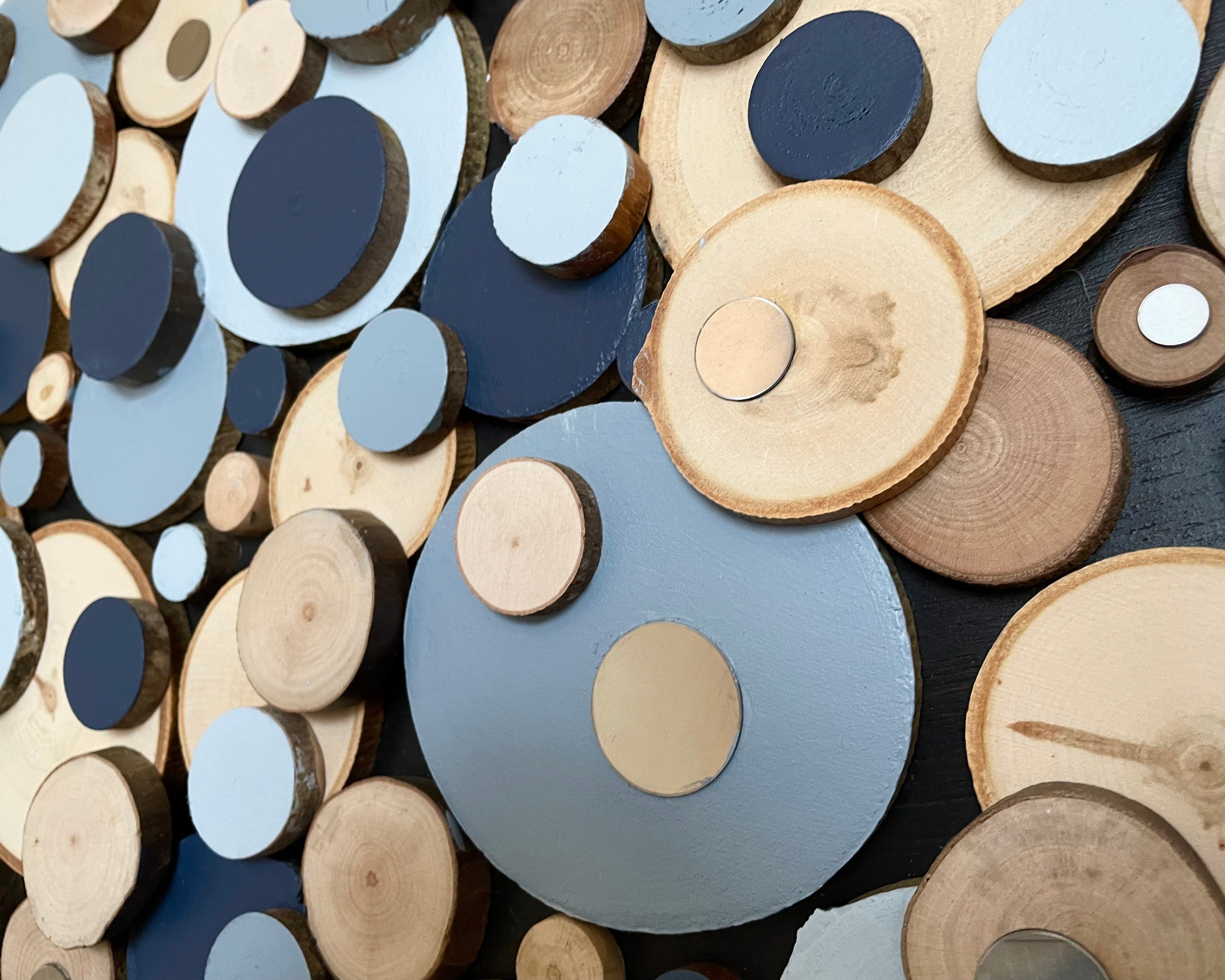 Wood Slice Wall Art, Wood Slice Mosaic, Abstract Wood Slice Art, Tree ...