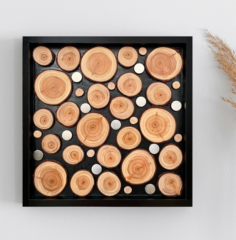Wood Slice Art, Wood Wall Art Mosaic, Reclaimed Wood Art, Natural Wood ...