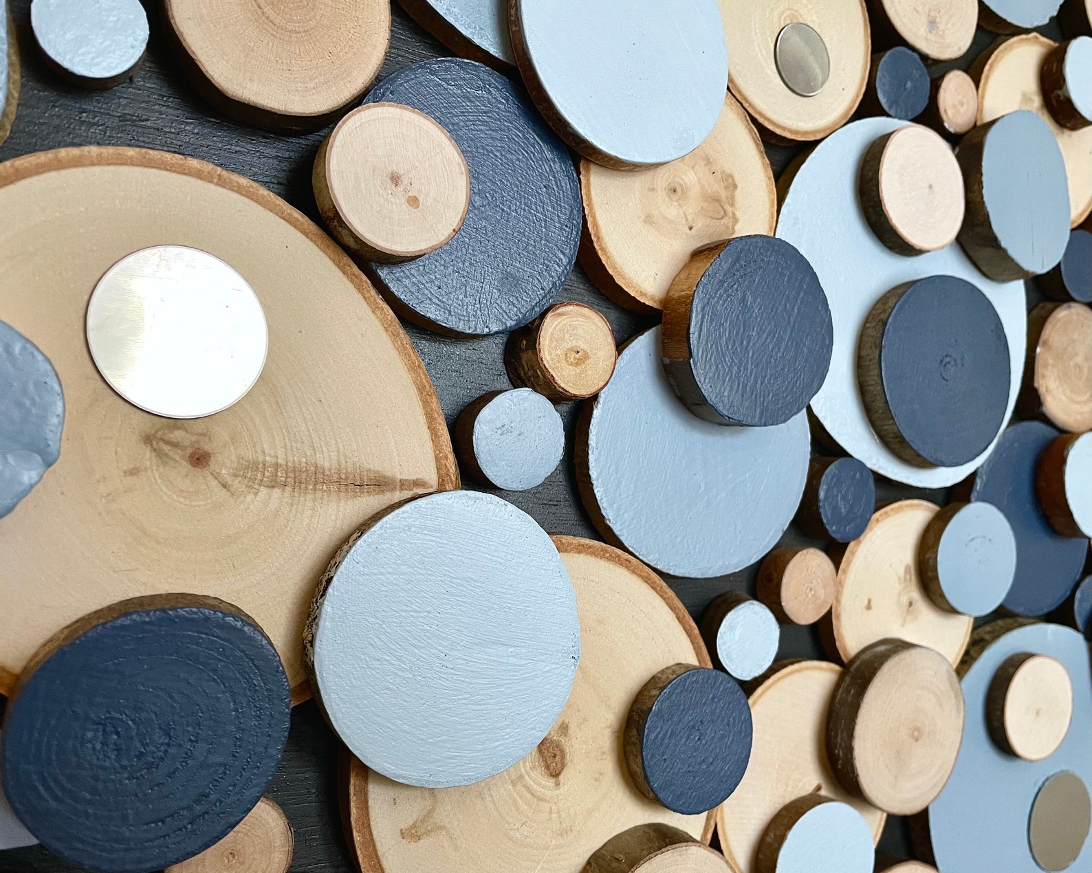 Wood Slice Wall Art, Wood Slice Mosaic, Abstract Wood Slice Art, Tree ...