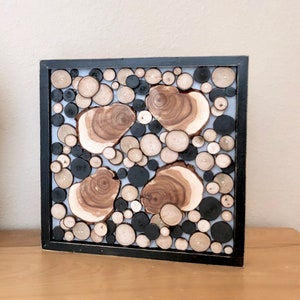 Wood Slice Wall Art, Tree Slice Wall Art, Wood Mosaic Art, Abstract ...