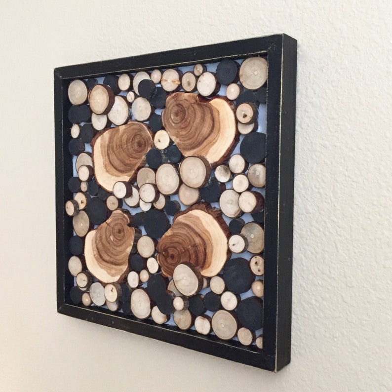 Wood slice wall art Tree slice wall art Abstract wood art | Etsy