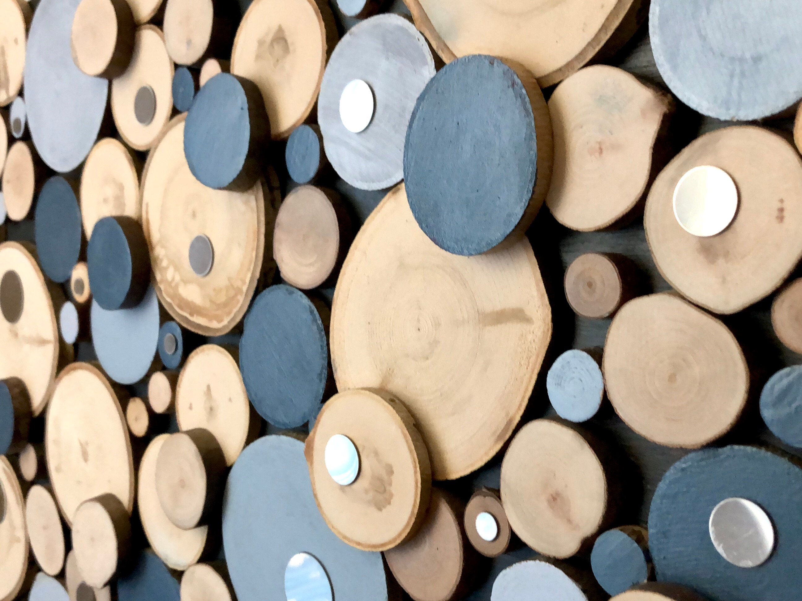 Wood Slice Mosaic, Wood Slice Wall Art, Tree Rounds Wall Art, Tree ...