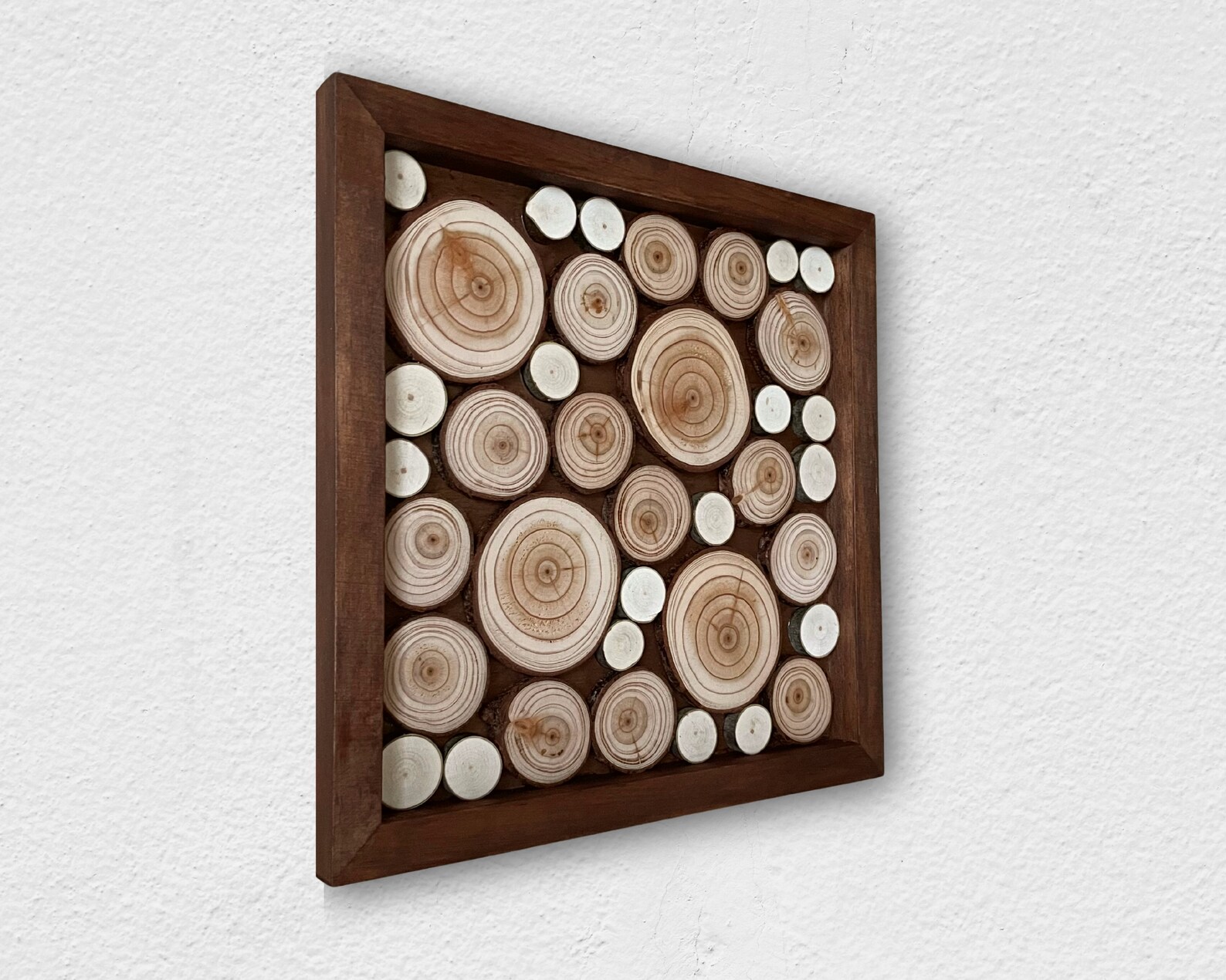 Wood Slice Wall Art, Wood Mosaic, Small Wood Wall Art, Natural Wood ...