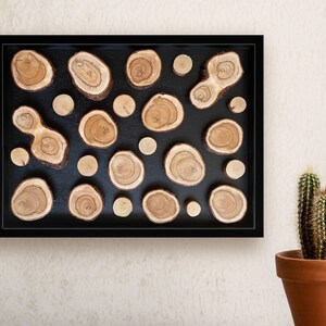 Wood Slice Wall Art, Wood Wall Mosaic, Reclaimed Wood Art, Wood ...