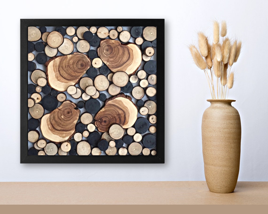 Wood Slice Wall Art Tree Slice Wall Art Abstract Wood Art | Etsy