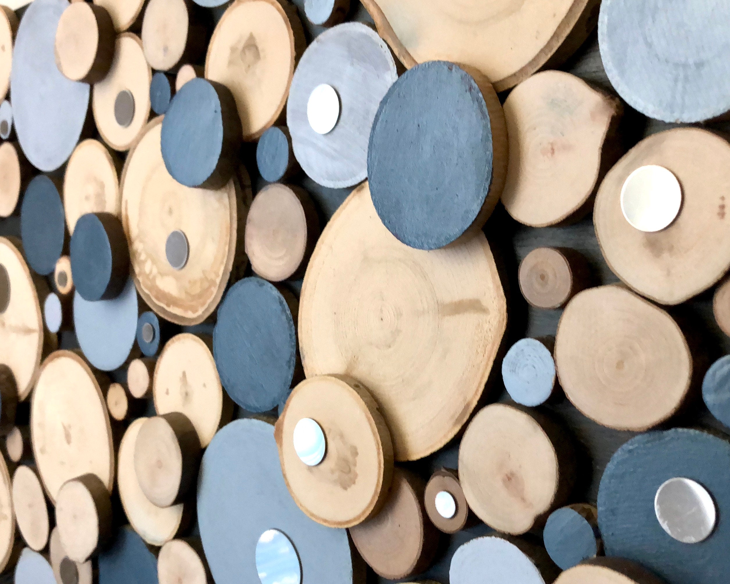 Wood Slice Wall Art, Wood Slice Mosaic, Abstract Wood Slice Art, Tree ...