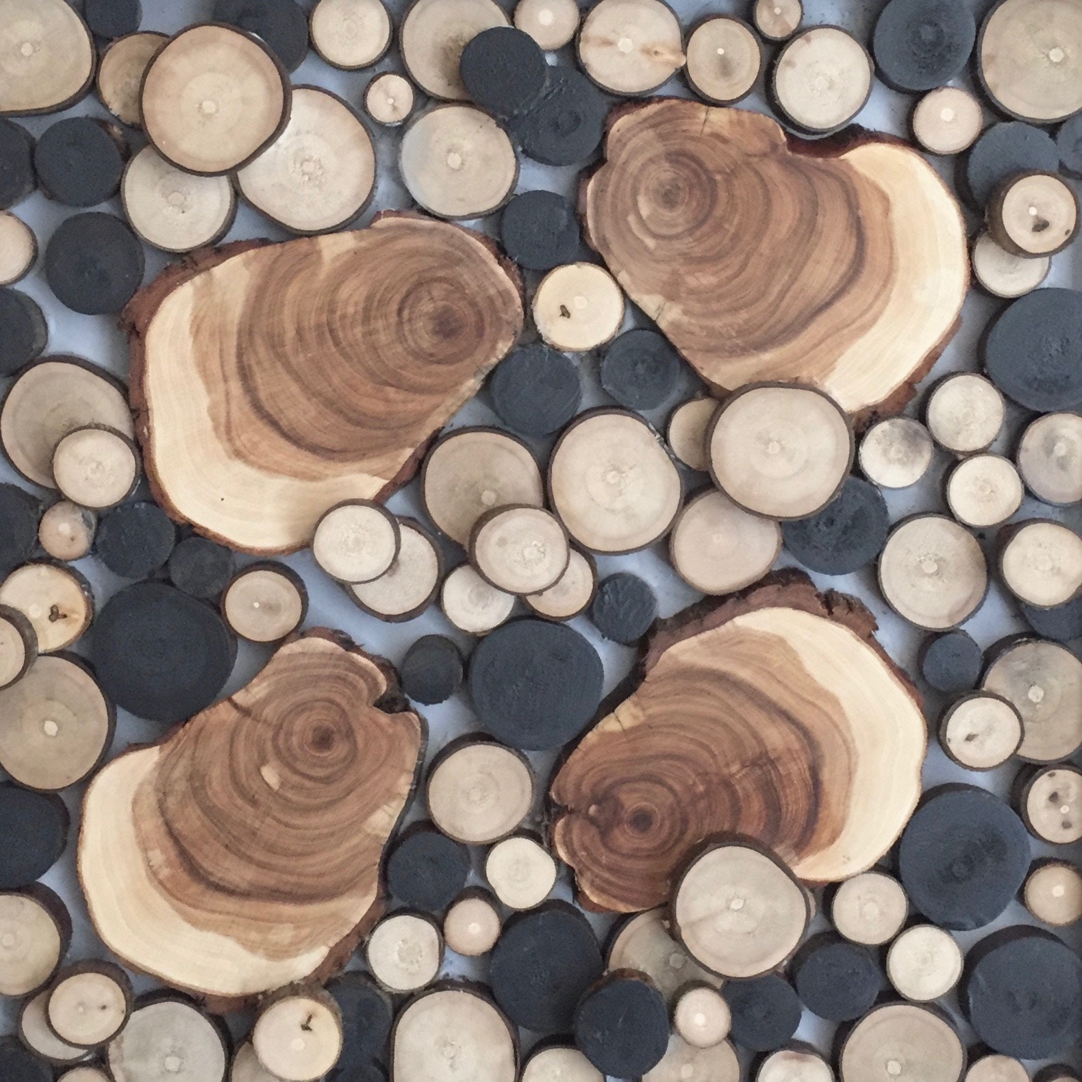 Wood slice wall art Tree slice wall art Abstract wood art | Etsy