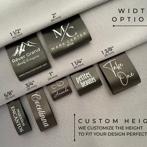 Black or White Fold Over Labels, Logo Tags, Silky Satin Brand Labels - Etsy