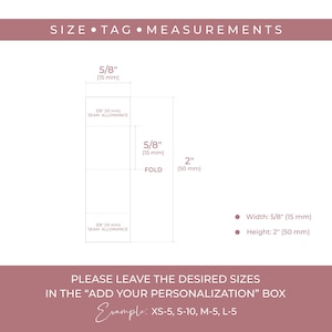 Clothing Tags & Custom Size Labels Set, Custom Sewing Labels Mixed Size ...